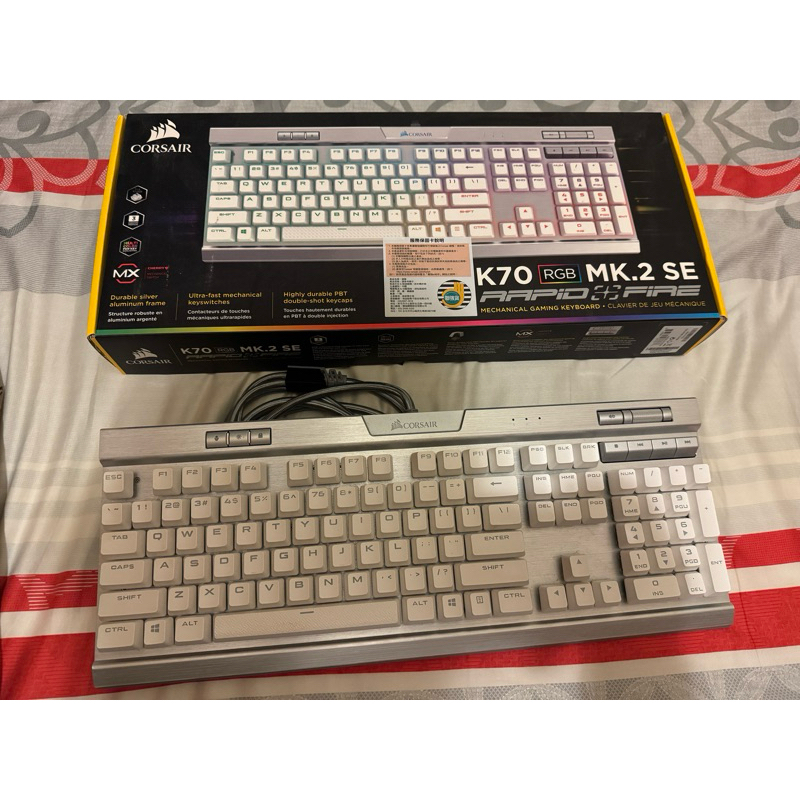 CORSAIR 海盜船 K70 MK2 RGB SE銀軸機械式鍵盤(英文) 近全新 | 蝦皮購物