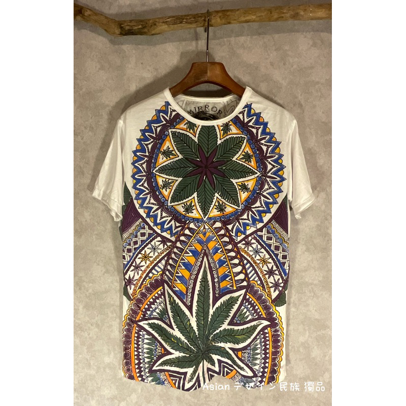 民族風 T恤 圖騰 滿版 大麻葉 HAMP 男裝 tee 純棉 獨品民族風 音樂祭穿搭 露營 out door | 蝦皮購物