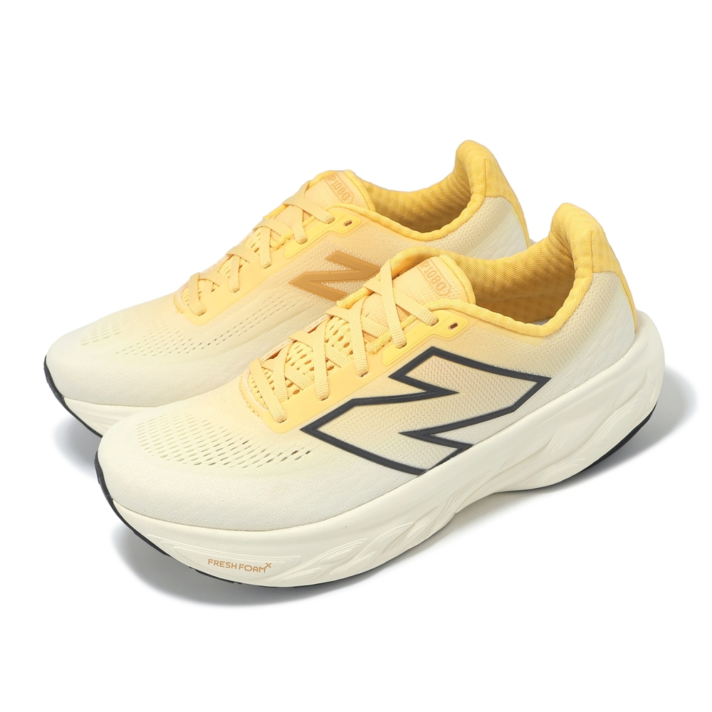 NEW BALANCE 慢跑鞋 NB1080 V14 漸層 寬楦 男 舒適 輕量 白黃 M1080E14 | 蝦皮購物
