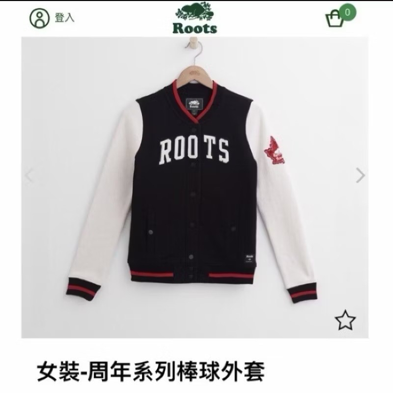 下水洗過-roots限量棒球外套，超便宜(XS/S兩尺碼可選） | 蝦皮購物