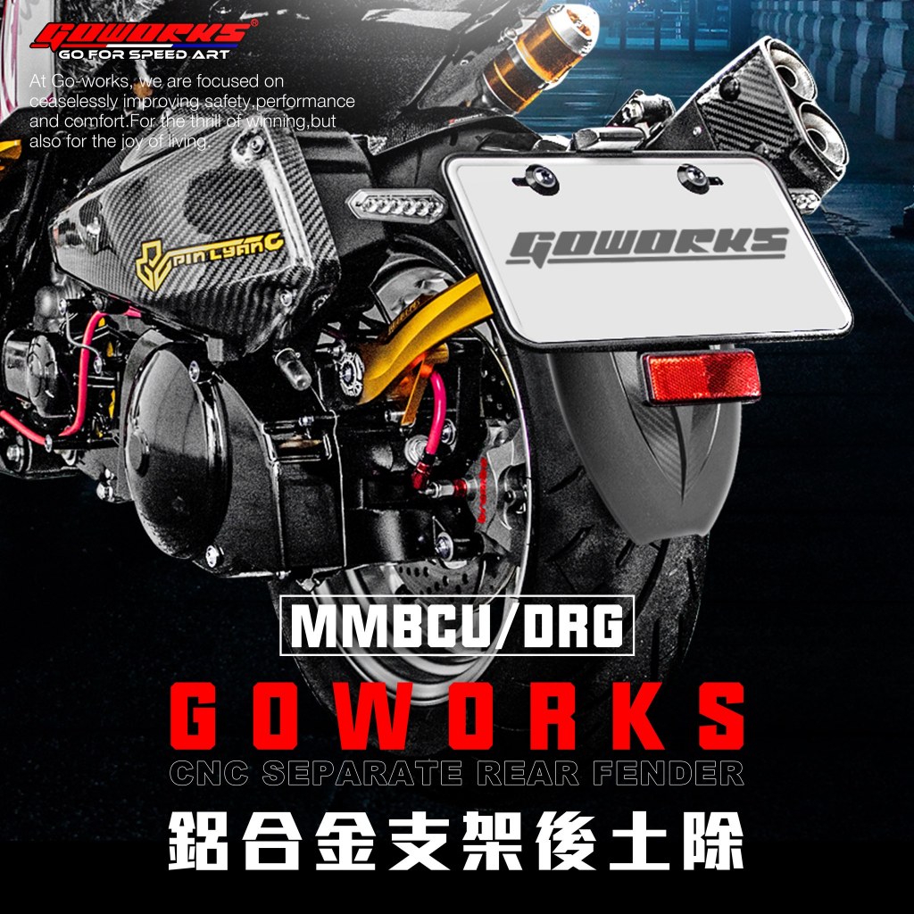 GOWORKS DRG DRG2 鋁合金陽極後土除 含大牌架 改裝後土除 碳纖維紋路 MMB 曼巴可用 塑膠土除 擋泥板 | 蝦皮購物