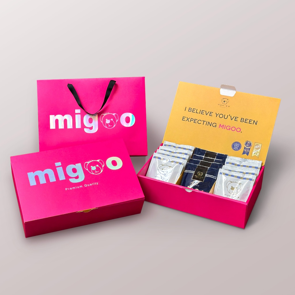 【彌菓migoo】(宅配)桃粉-頂級綜合堅果隨手盒(12入附提袋) 彌果 低溫烘焙 堅果 夏威夷豆 減醣 零食 送禮 | 蝦皮購物