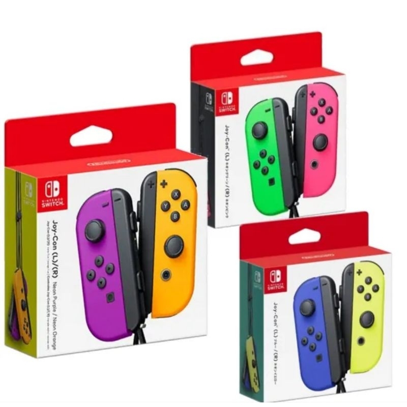 【電玩人】台灣公司貨 NS Switch Joy-Con 原廠手把 一年保固 控制器 螢光 粉 綠 漆彈大作戰 斯普拉遁 | 蝦皮購物