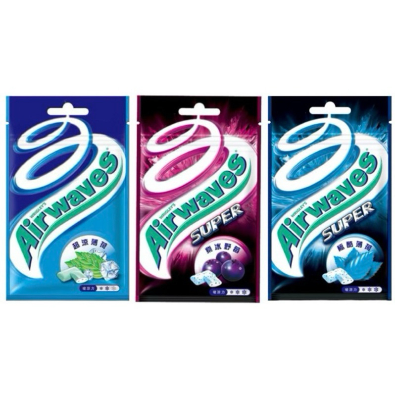 Airwaves 超涼薄荷 極酷嗆涼無糖口香糖 紫冰野莓/極酷薄荷 袋裝28g 無糖 口香糖 | 蝦皮購物