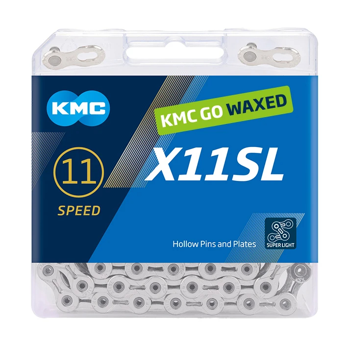 KMC GO WAX 蠟鏈條 X11SL 超輕量 11速【銀色】｜免上蠟直接騎！超順滑！公路車 登山車 鏈條 | 蝦皮購物