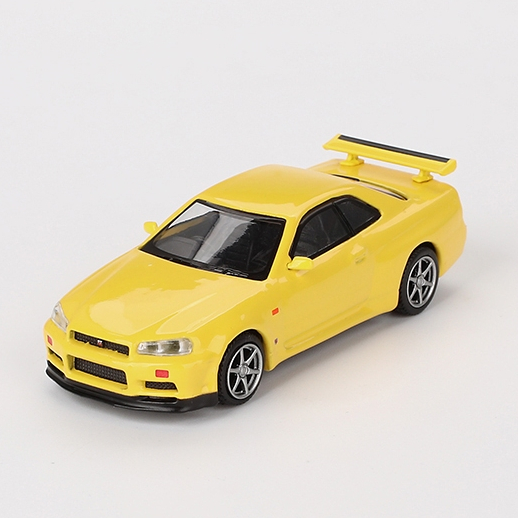 [玩三工作室]送膠盒 MINI GT 762 Nissan Skyline GT-R (R34) V-Spec 黃 右駕 | 蝦皮購物