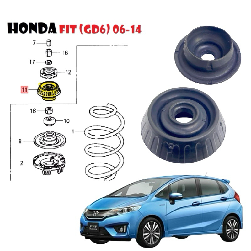 HONDA FIT (GD6) 06-14 CITY 03-06 前避震器上座-單主體(左右一對)(加強版) | 蝦皮購物