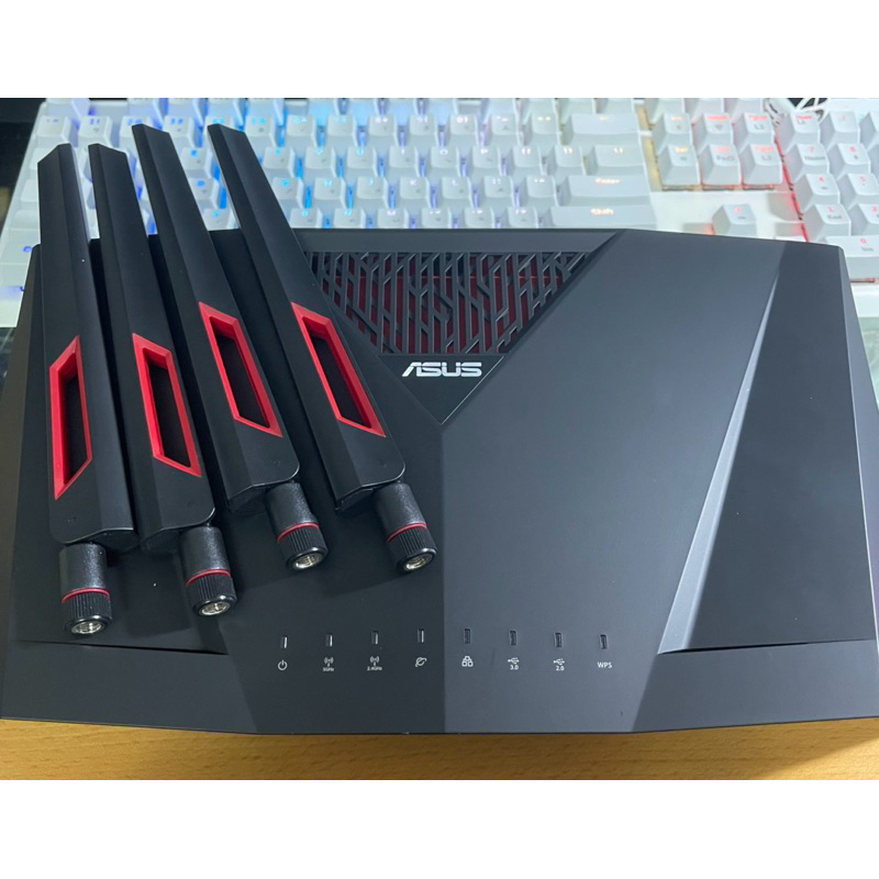 [九成新] ASUS RT-AC3100 AC88U 雙頻電競無線路由器 Wifi AiMesh 8埠 MU-MIMO | 蝦皮購物