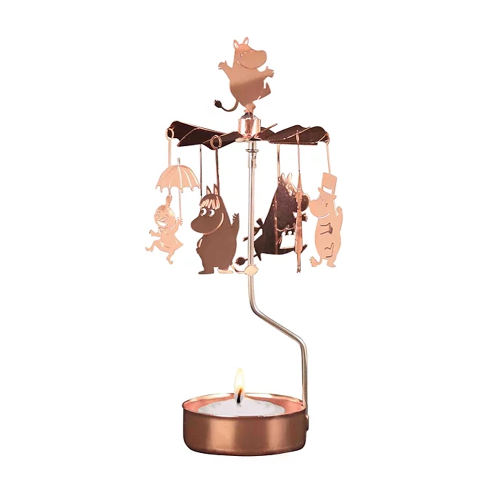【Aelgmark】PLUTO Design 銅色嚕嚕米家族旋轉燭座(附蠟燭) | 蝦皮購物