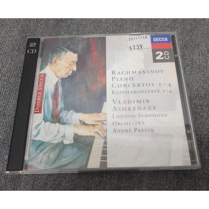 Rachmaninov"PIANO CONCERTOS 1-4 2CD ASHKENAZY 1995年德國環球版 | 蝦皮購物
