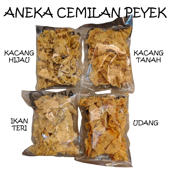 Aneka Cemilan Peyek Kacang Tanah Hijau Udang dan Teri AP | 蝦皮購物