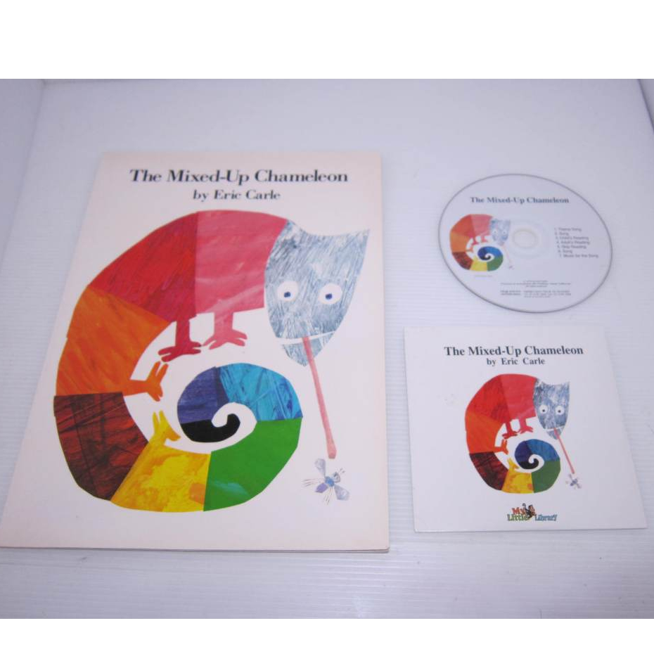 「二手書」附CD The Mixed-Up Chameleon Eric carle 艾瑞．卡爾 (平裝版) 英文繪本 | 蝦皮購物