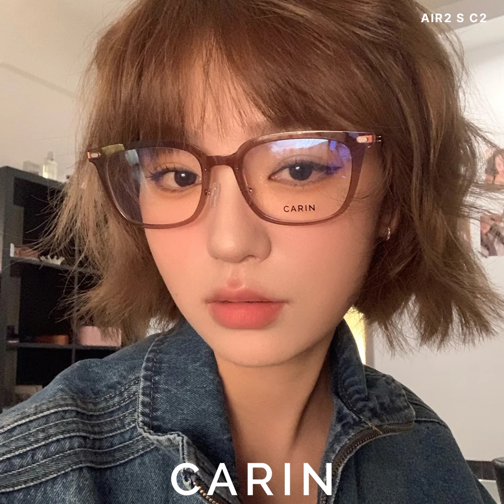 CARIN 光學眼鏡 AIR2 S C2 方形膠框 NewJeans同款 - 金橘眼鏡 | 蝦皮購物