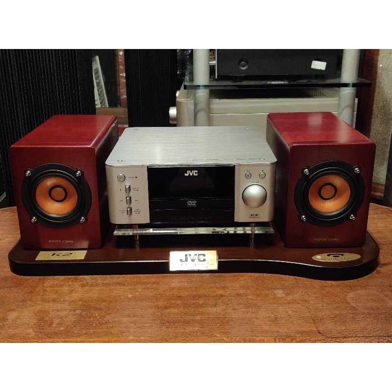 「極新」日本 JVC EX-A3 微型綜合CD/ DVD/FM/AUX藍芽 擴大機 內建收音機 含高端原木喇叭 | 蝦皮購物
