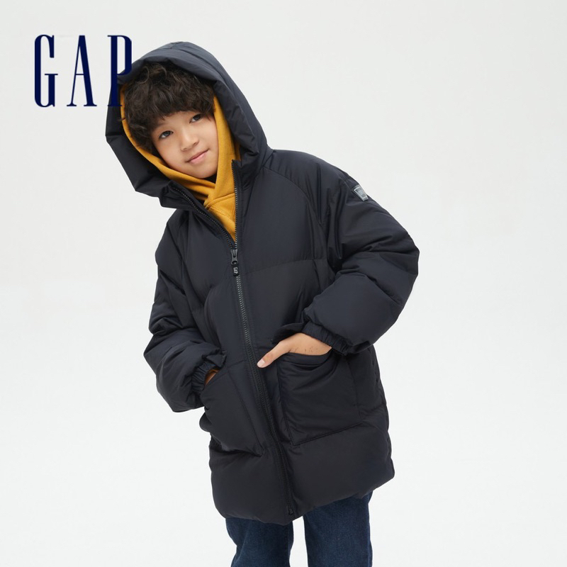 [售完]轉賣 Gap 童裝 連帽羽絨外套 黑色 2years 90公分 | 蝦皮購物