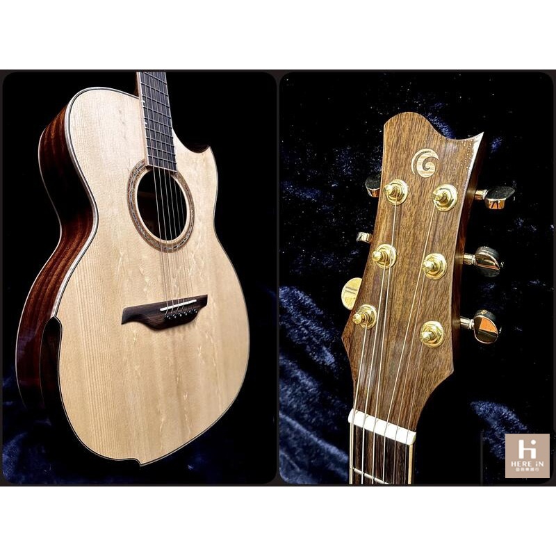 合音樂器行 全新 Gomans 000-S12HC 西卡雲杉/桃花心木 全單手工吉他 民謠木吉他 贈原廠高質感硬琴盒 | 蝦皮購物