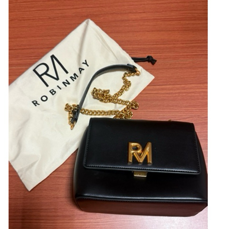 RM Robinmay 精靈隨身斜背包(鏈條包）（黑）（九成新） | 蝦皮購物