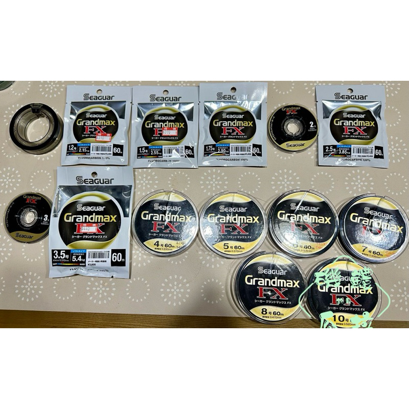 磯鱧瓜拉釣具 SEAGUAR GRANDMAX FX 60M 黑系尬 黑細嘎 頂級碳纖子線 卡夢線 碳素線 磯釣 前打 | 蝦皮購物