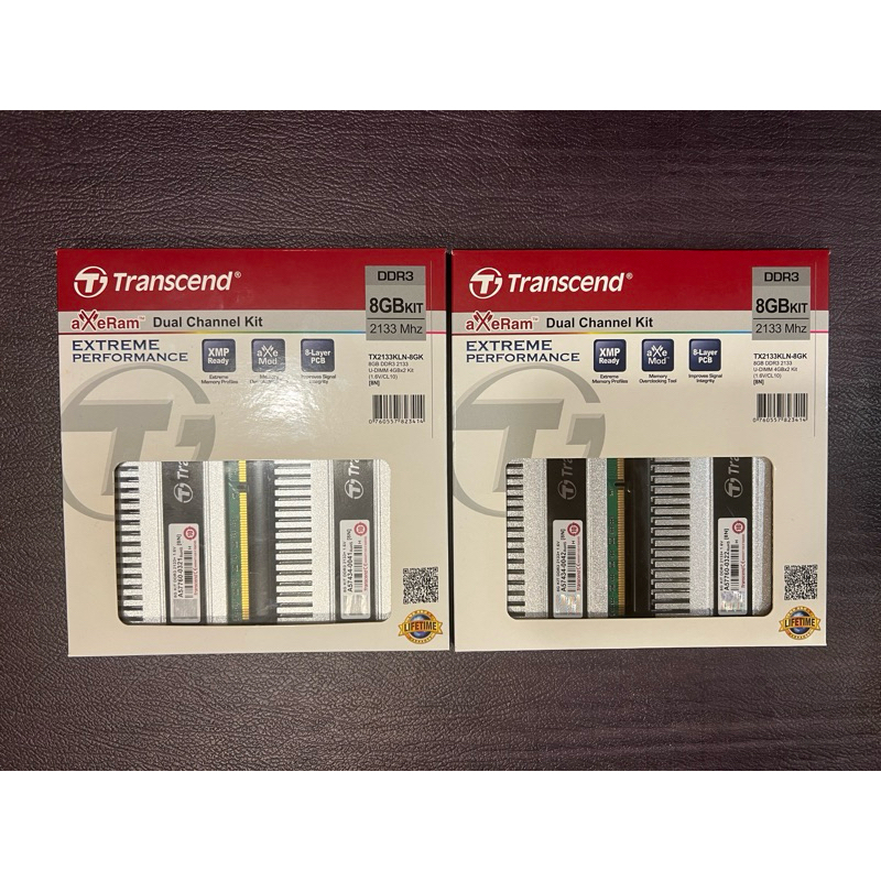 創見 Transcend DDR3 axeram 2133Mhz 8GB kit 4x2 | 蝦皮購物