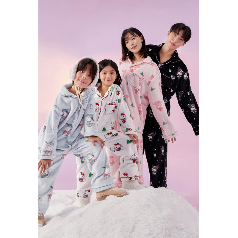 [Ann’s] 韓國SPAO 兒童 絨毛睡衣 庫洛米 美樂蒂 大耳狗 帕恰狗 蠟筆小新 皮卡丘 卡比獸 皮丘 Loopy | 蝦皮購物