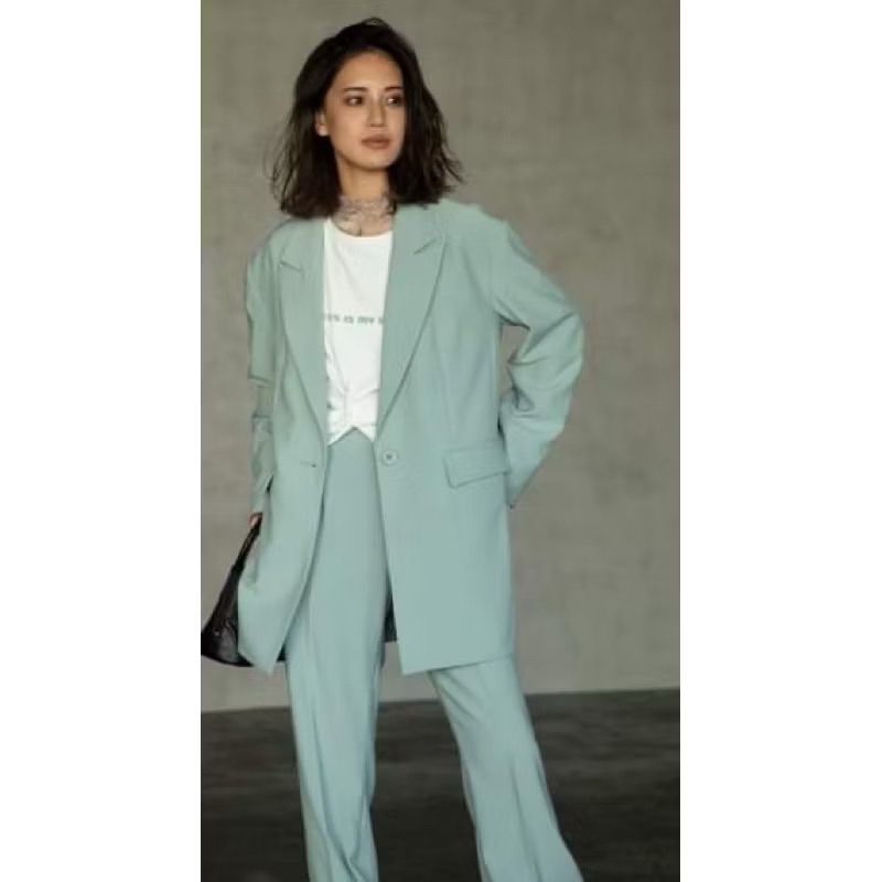 日貨 聯名款 Rika&Albert西裝外套黑色 REDYAZEL藤井夏 單釦 微長板西裝外套 大姊姊風 | 蝦皮購物