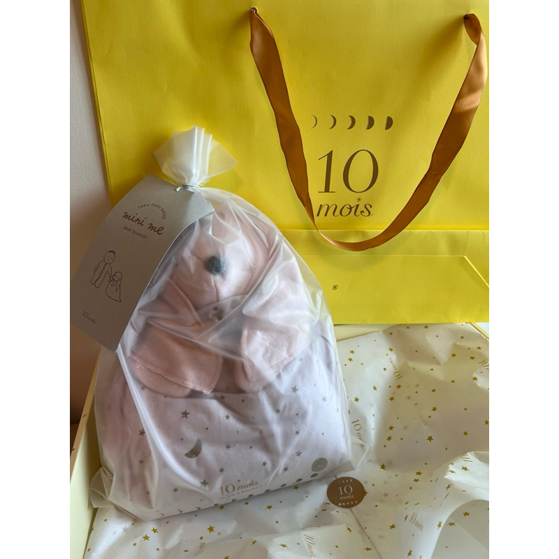 10mois mini me可收納六層紗蓋被/ 長耳兔/ 夢幻粉 | 蝦皮購物