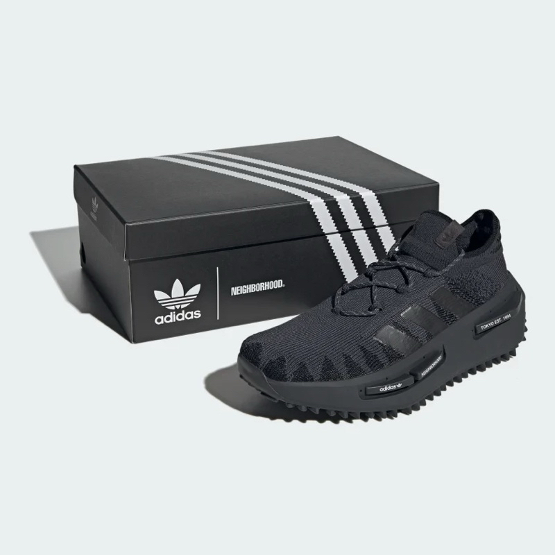 花田 NEIGHBORHOOD x ADIDAS NMD S1 KNIT NBHD 聯名 襪套 全黑 牙齒 ID3205 | 蝦皮購物
