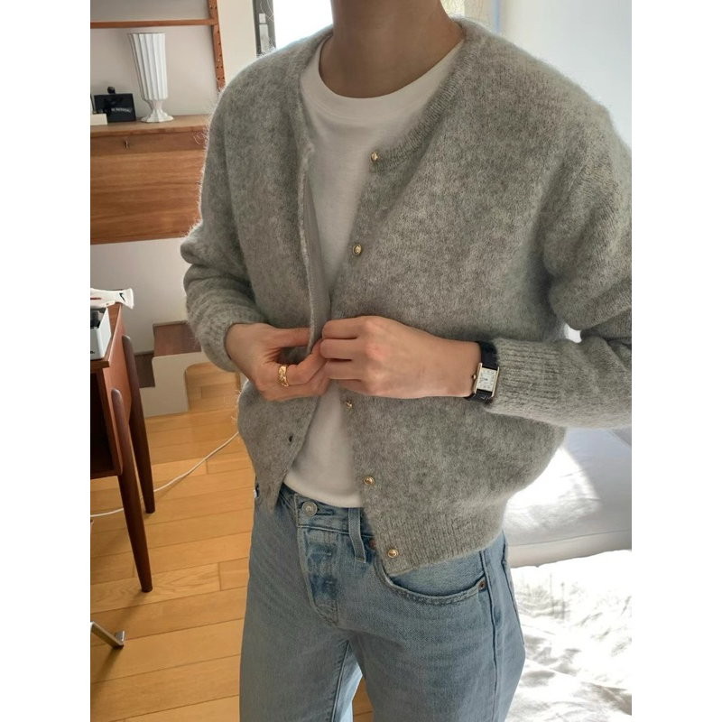 (現貨) Miss.Re韓國連線 #O015 鄰家女孩風金扣羊毛小外套(闆娘自留款） | 蝦皮購物
