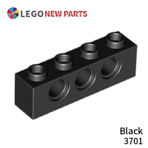 【COOLPON】正版樂高 LEGO 科技 3701 Brick 1x4 with Holes 370126 樑 黑色 | 蝦皮購物