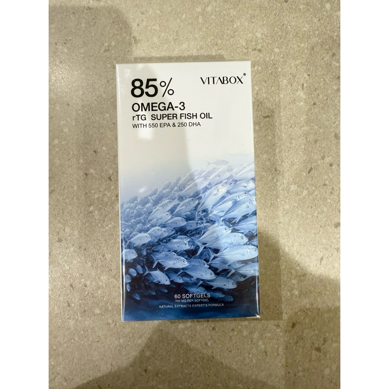 （全新）Vitabox 挪威 85% rTG 高濃度魚油 Omega-3 (EPA+DHA) | 蝦皮購物