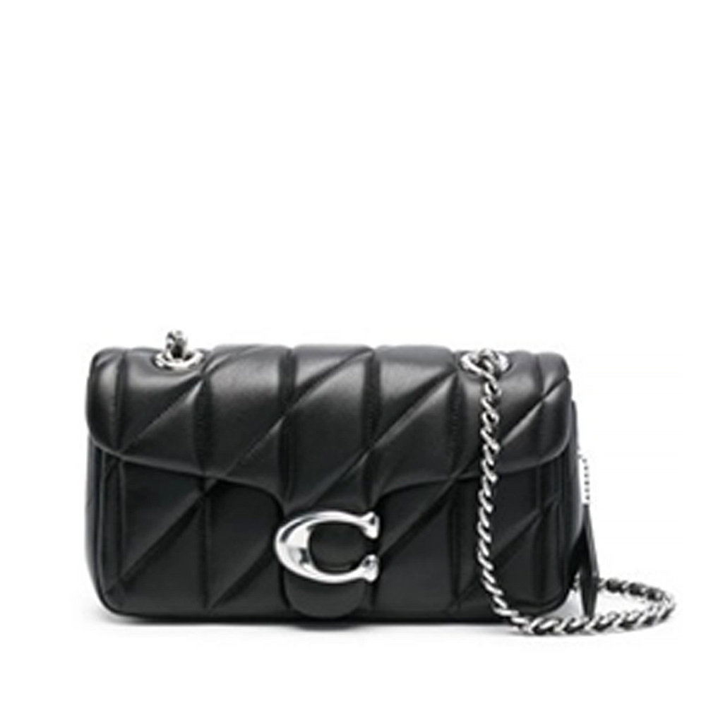 COACH TABBY 26 納帕皮革絎縫肩背斜背兩用包 黑銀色(CP150 LHBLK) | 蝦皮購物