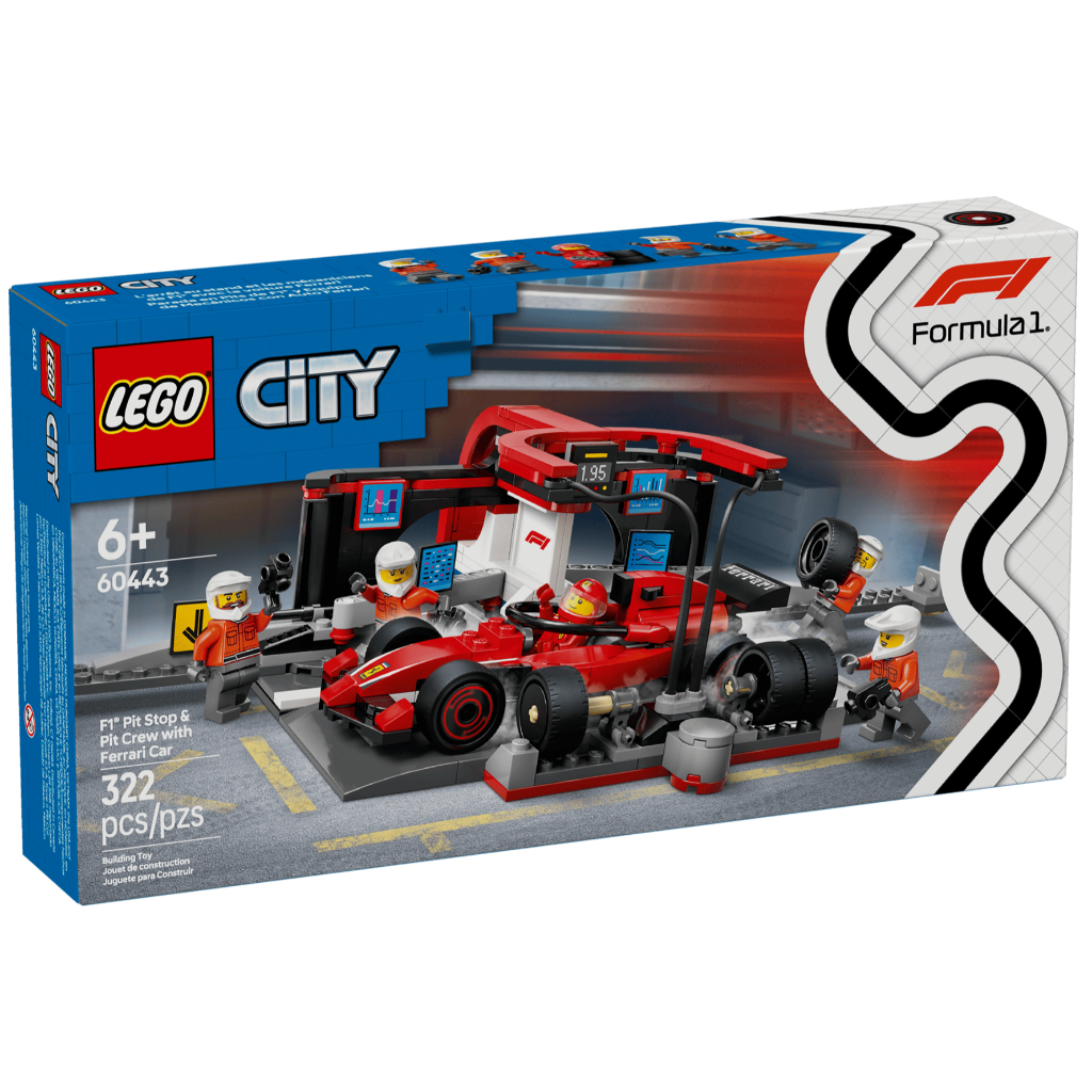 [想樂]全新 樂高 LEGO 60443 City 城市 F1 維修站、維修人員和 Ferrari 汽車 | 蝦皮購物