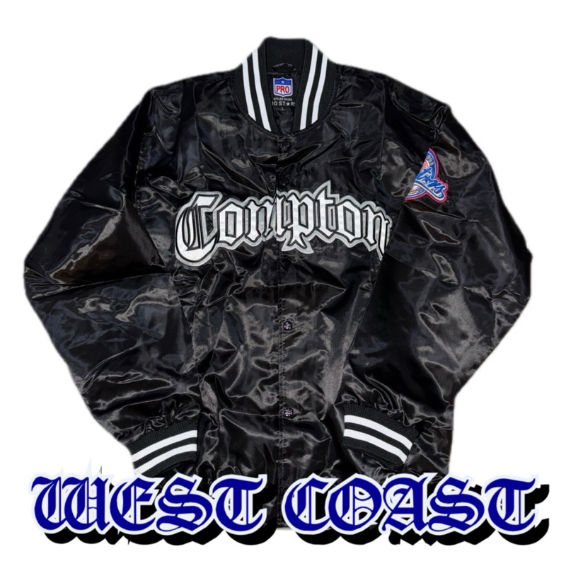 〔GroveStreet〕現貨 COMPTON Baseball Jacket 西岸風格🇺🇸🇺🇸 康普頓 棒球外套 薄款 | 蝦皮購物