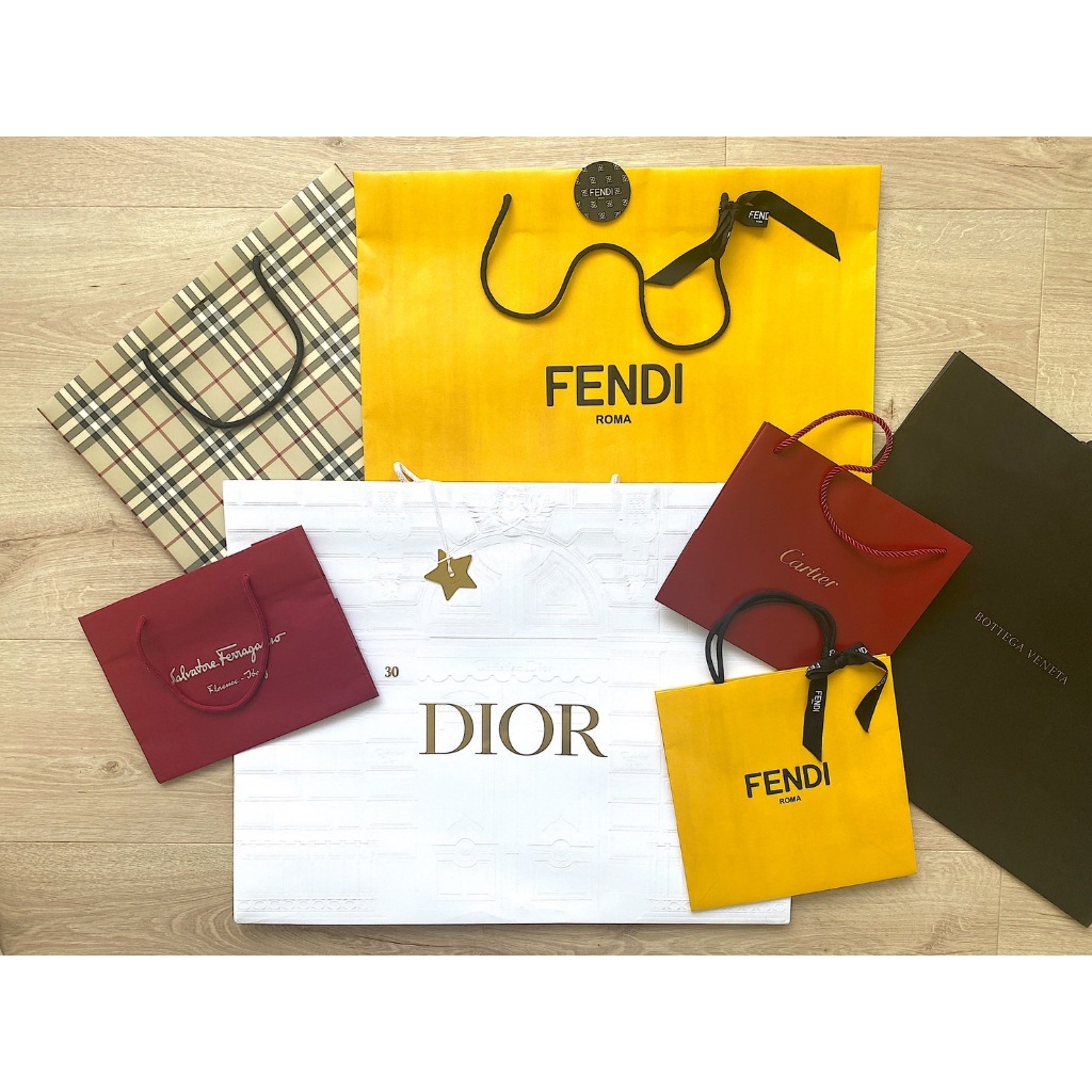 Fendi BV Dior迪奧巴黎蒙田總店附星星 大紙袋 精品紙袋 原廠紙袋 | 蝦皮購物