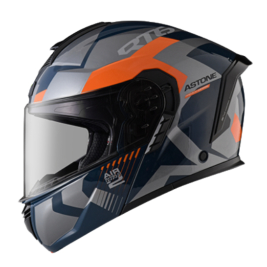 ASTONE 安全帽 RT6 ZB02 藍黑 內墨鏡 可拆洗 金屬排扣 眼鏡溝槽 藍芽耳機孔 可樂帽 可掀式 全罩 | 蝦皮購物