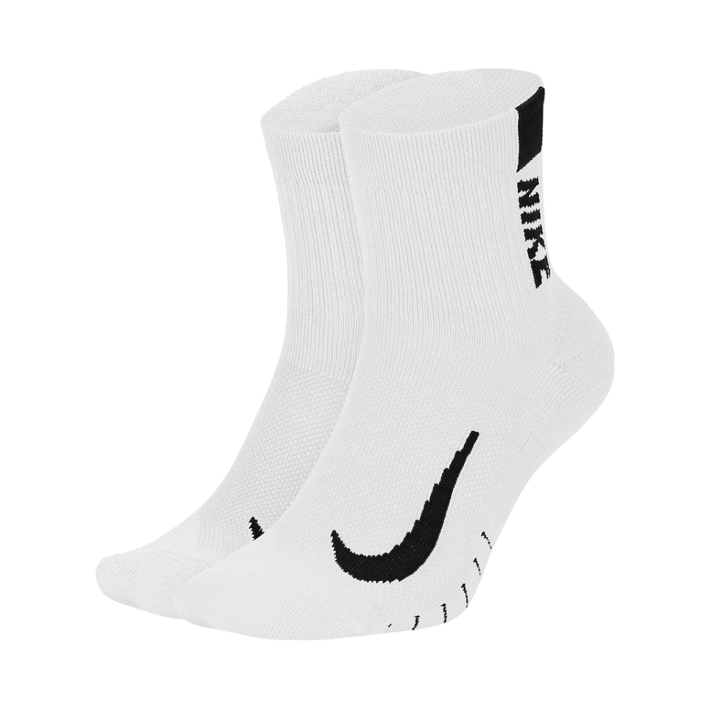 Nike 襪子 Multiplier 慢跑襪 運動襪 訓練襪 跑步踝襪 短襪 二雙一組 透氣 舒適 SX7556-100 | 蝦皮購物