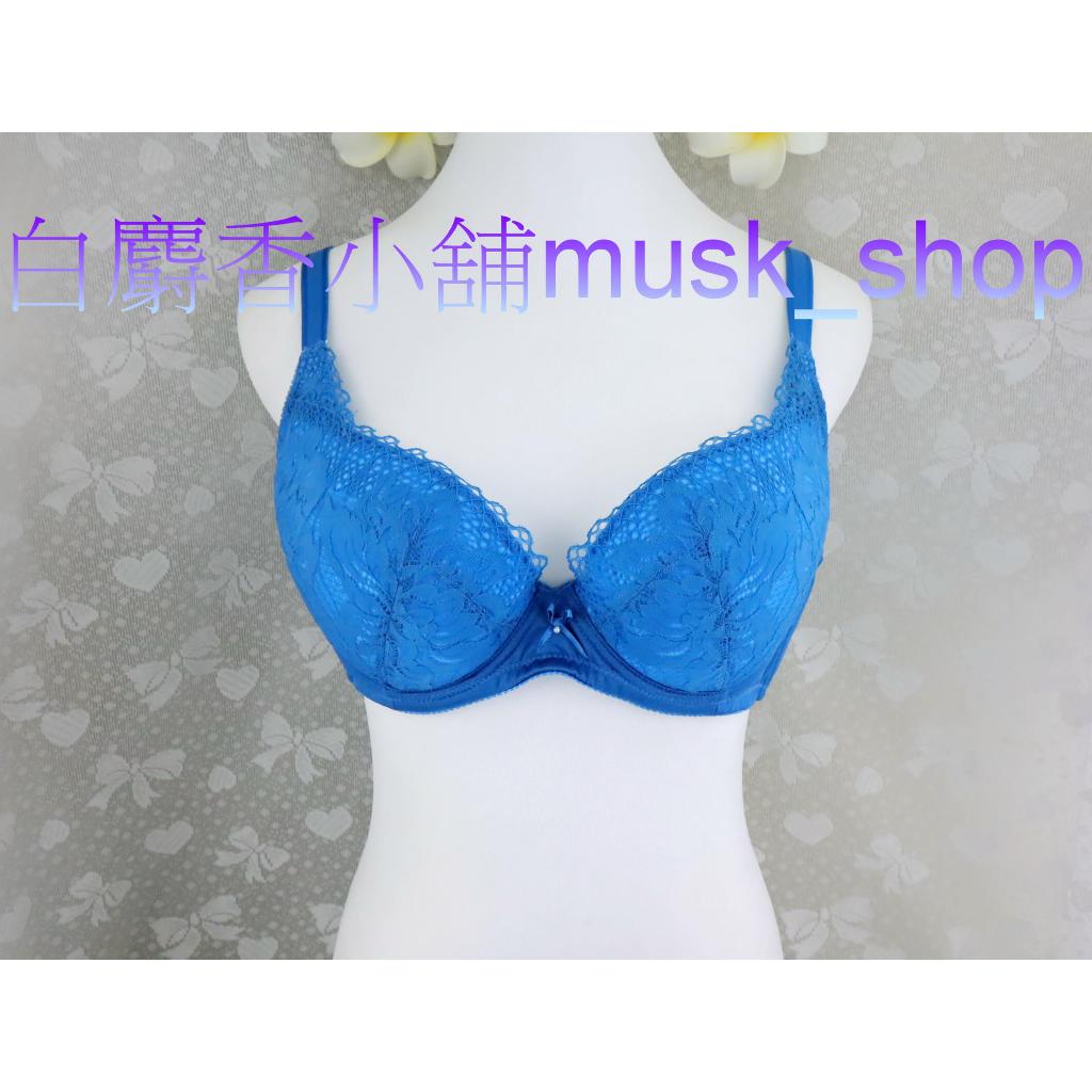尺寸38C=85C-尊爵藍色花覓系列牡丹花蕾絲圓潤包覆-S2030432＊白麝香小舖＊全新Swear思薇爾內衣 | 蝦皮購物