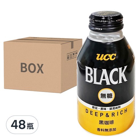 【UCC】BLACK無糖黑咖啡飲料275g × 48瓶 | 蝦皮購物