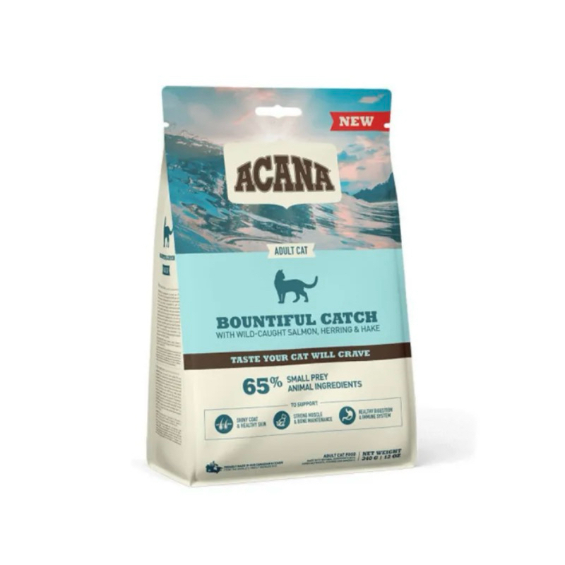 《愛肯拿 ACANA》全齡貓(鮭+鱈+鱒)｜豐盛漁獲低GI配方｜貓乾糧飼料 ｜1.8公斤 | 蝦皮購物
