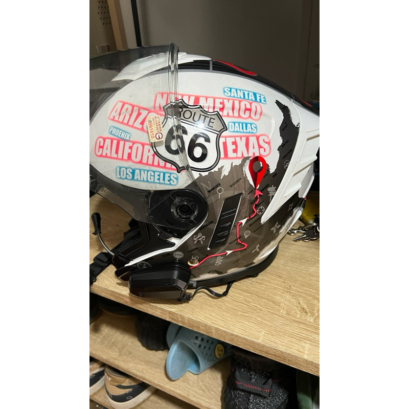 尺寸XXL，M2R FR-2 FR2 5 紀念版 66號公路 白色 內藏墨鏡 半罩安全帽 | 蝦皮購物