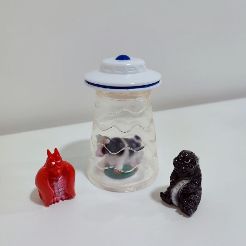 One up 哥吉拉 拉頓 X星人飛碟 套組 附贈 傳送波 乳牛 sofubi 軟膠玩具 怪獸大戰爭 東寶怪獸總進擊 | 蝦皮購物