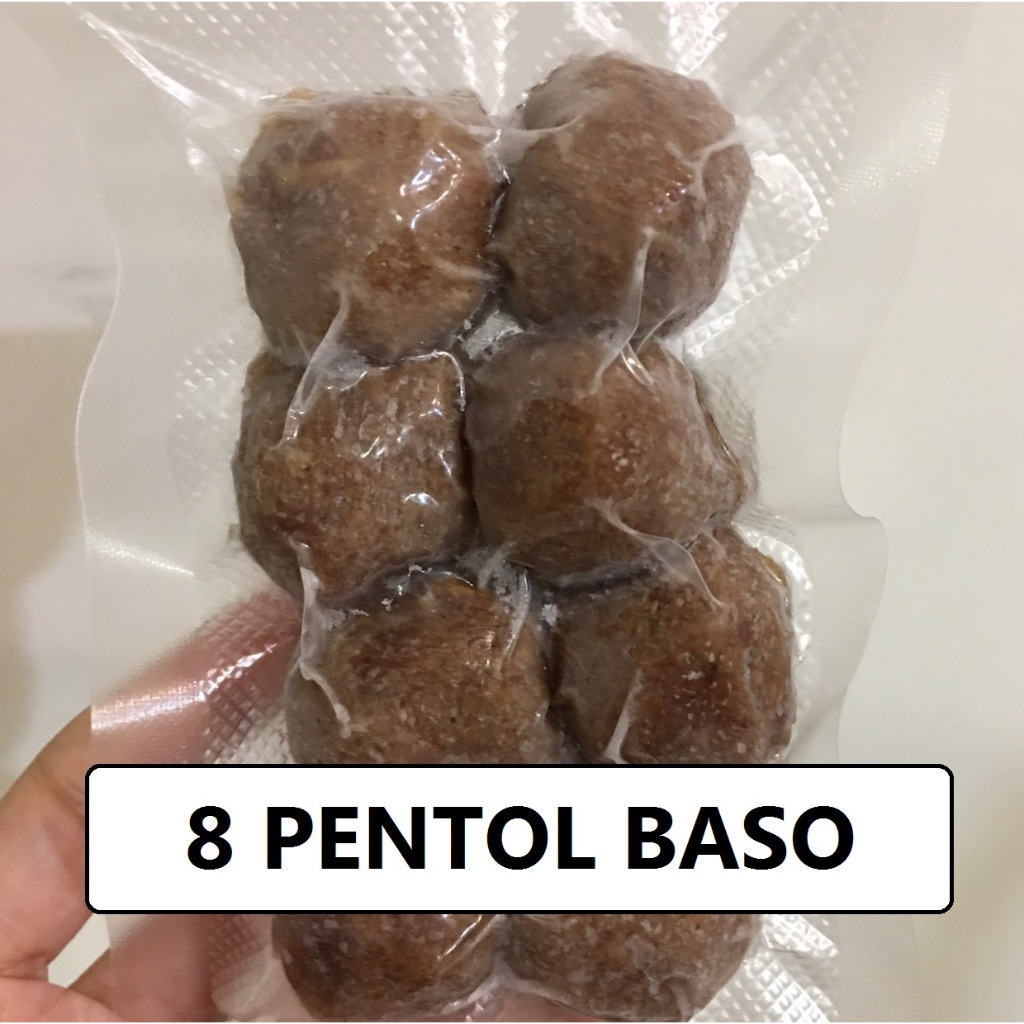 Pentol Bakso Baso Sapi Urat Isi 8 Pentol Makanan Frozen Beku | 蝦皮購物