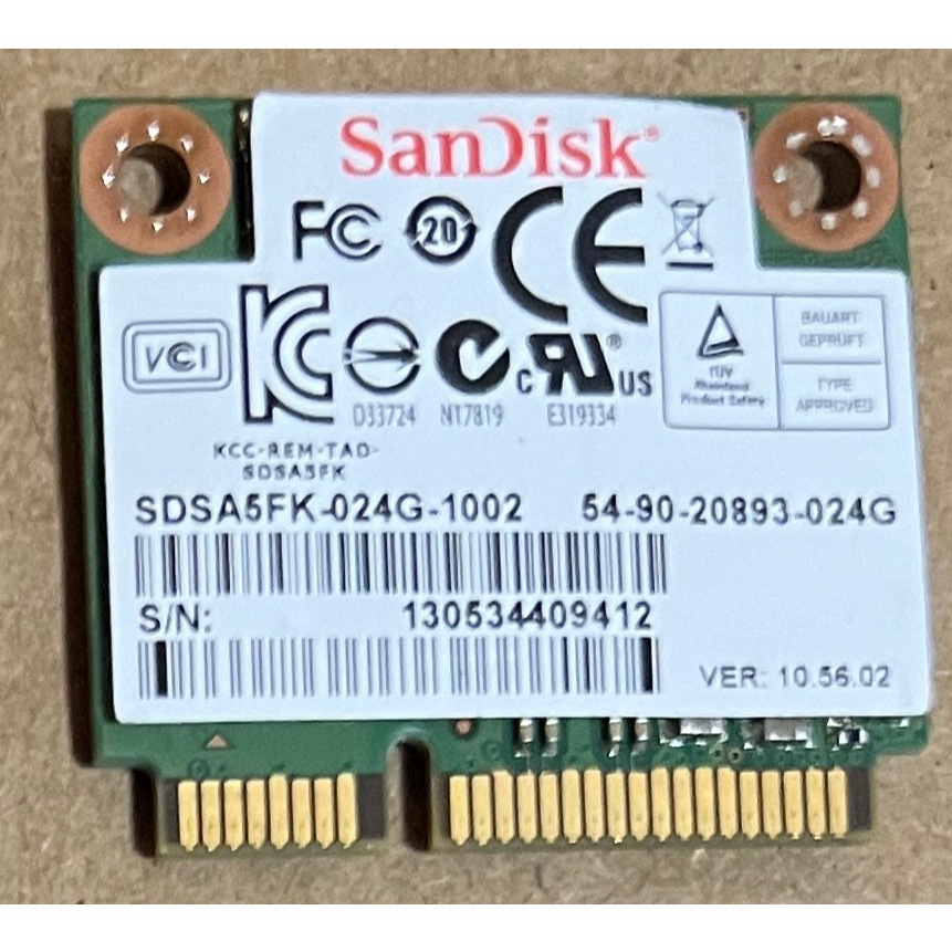 SanDISK mSATA SSD 24G 二手拆機固態硬碟 | 蝦皮購物