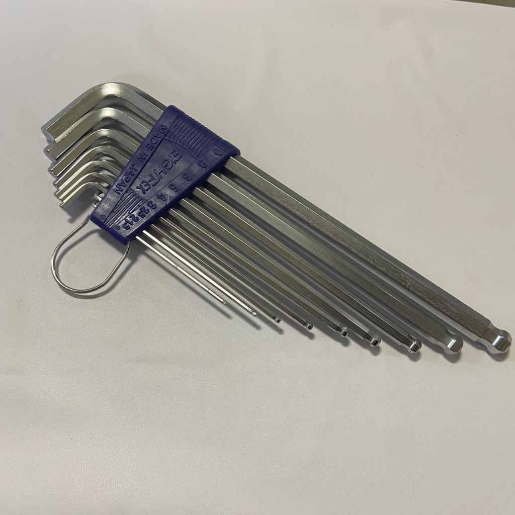 [沐沐屋]日本百利牌 EIGHT-EX 內六角扳手鑽石頭 球型扳手 9隻組^1010 | 蝦皮購物