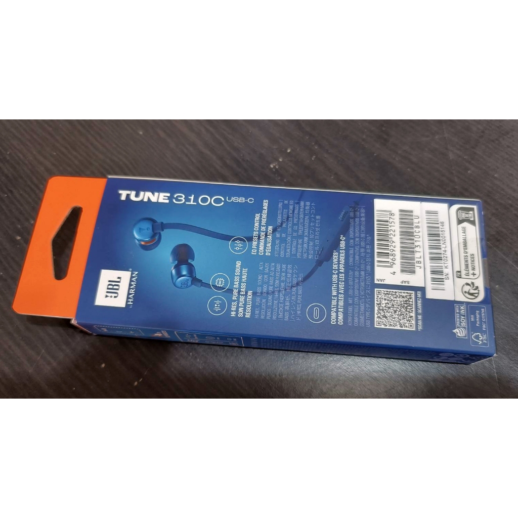 全新JBL Tune 310C USB-C 線控入耳式耳機(藍色) | 蝦皮購物