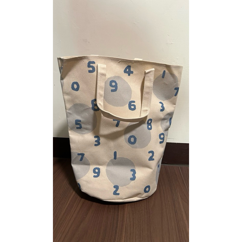 全新 日本 sou sou 數字款帆布多用途圓筒包 藍字白底 | 蝦皮購物