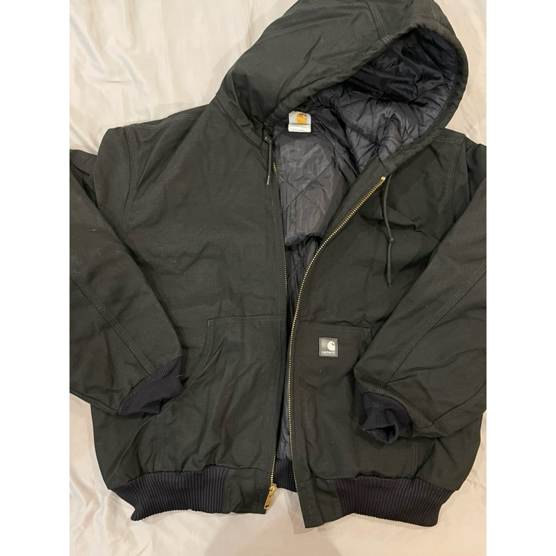 Carhartt Active Jacket 外套 黑魂 全黑化 黑標防風外套 工裝 古著J133 BLK | 蝦皮購物