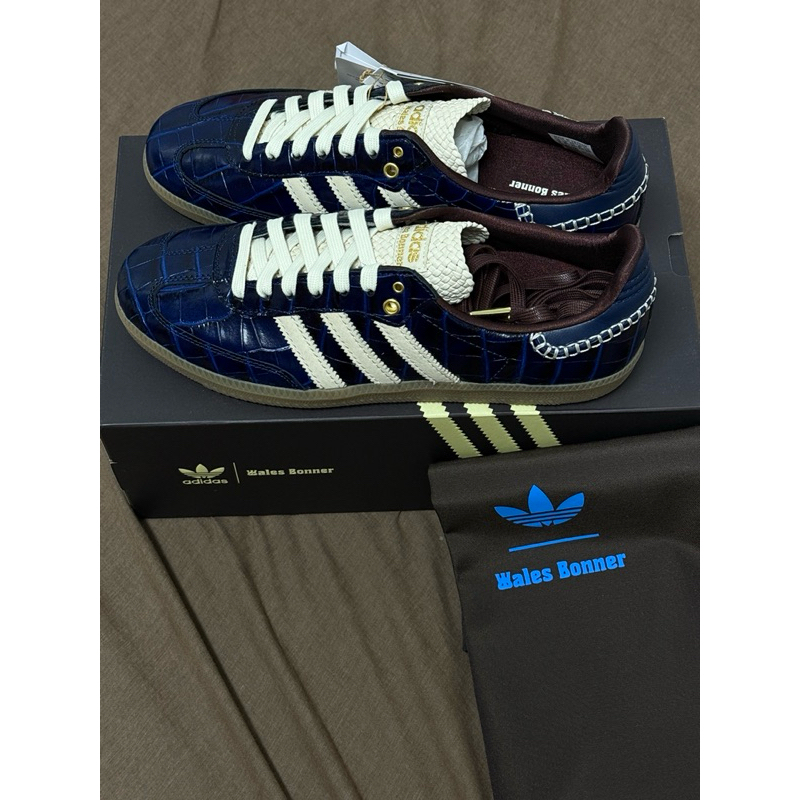 [現貨全新]adidas Samba Wales Bonner Navy Croc鱷魚皮 us9 27cm JH9825 | 蝦皮購物