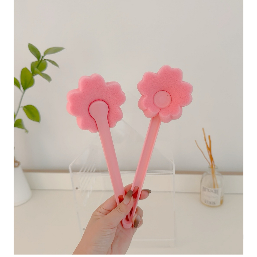 【🦎超愛爬 ️】現貨24H內出 韓國ins款 飼養盒清潔 粉色花花 清潔海綿刷 壓克力盒清潔 (訂單滿$9 | 蝦皮購物