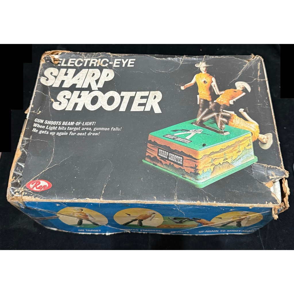 電池漏液故障品 早期 玩具 神射手 神槍手 西部牛仔 光線槍 SHARP SHOOT 雷射鎗 光電玩具 射擊遊戲 | 蝦皮購物